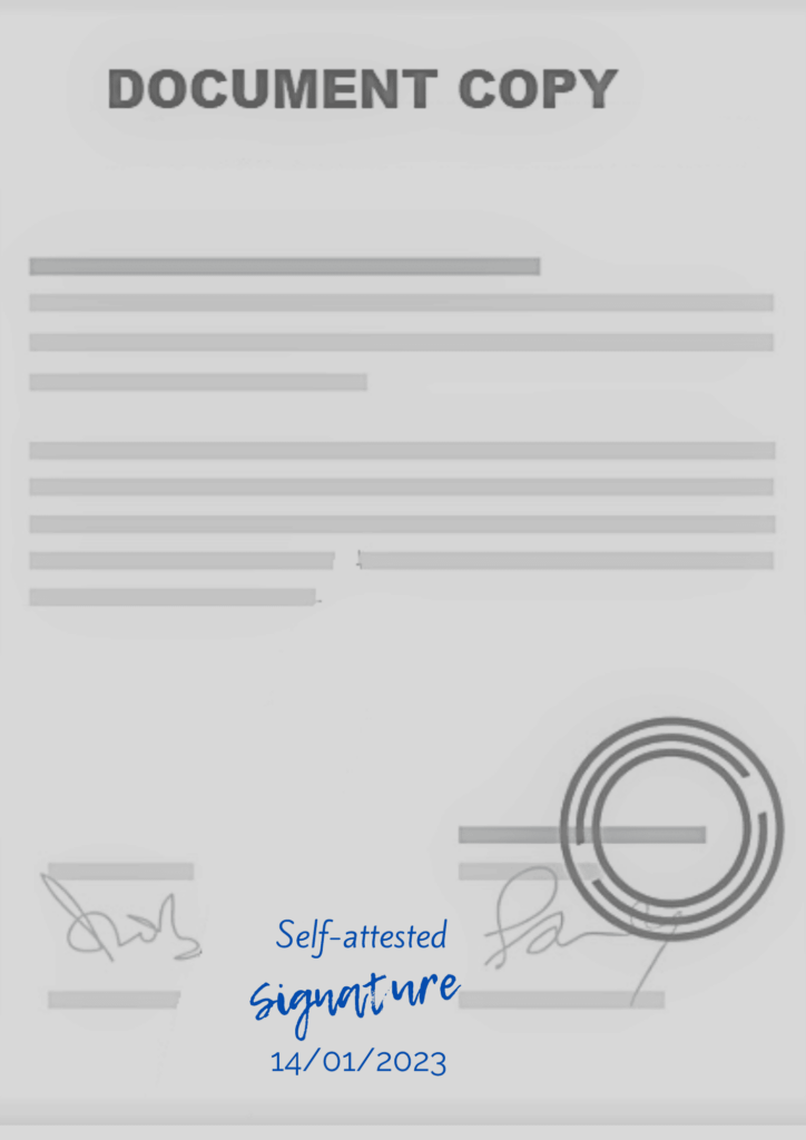Self Attested Photocopy 